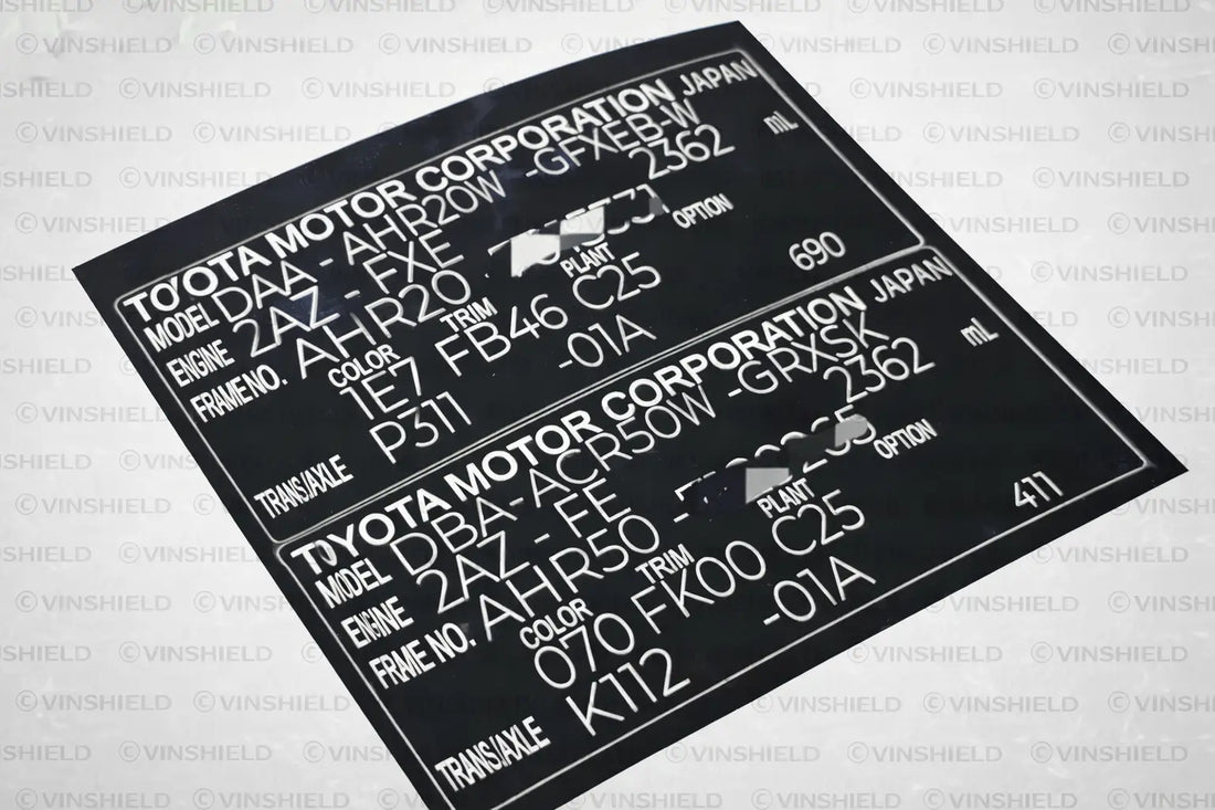 Australia VIN Label Guide: 17-Character VIN Rules – VIN SHIELD UK LTD