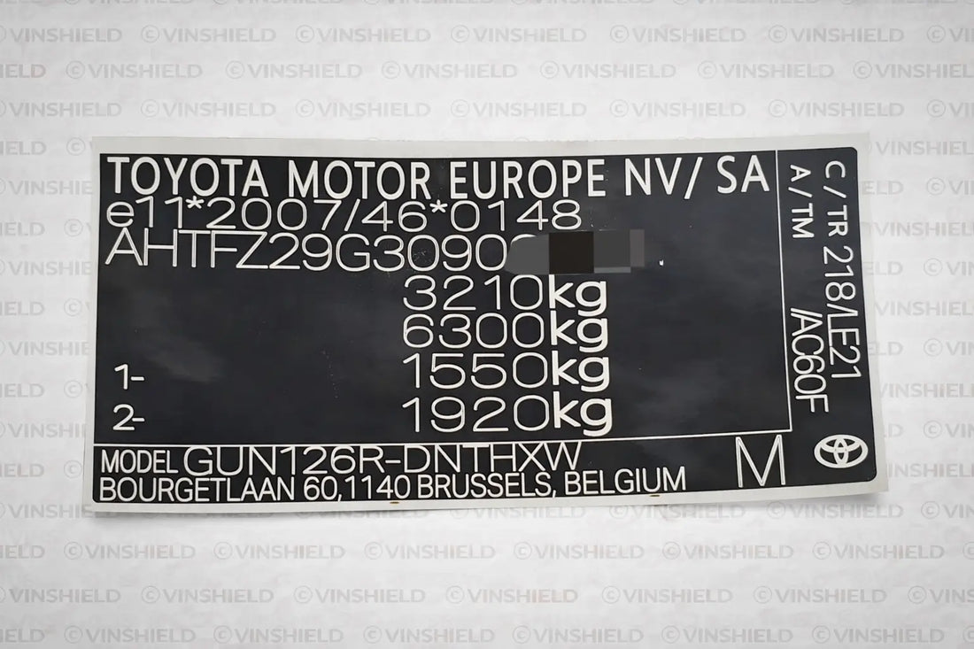 Canada VIN Label Guide: Vehicle Identification Recalls – VIN SHIELD UK LTD