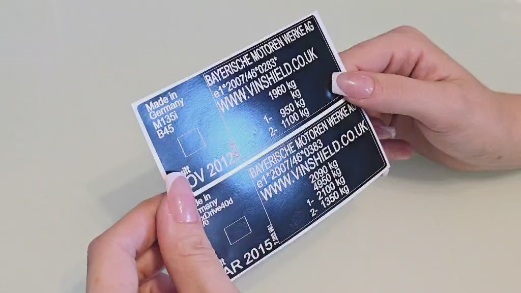 VIN Stickers & Plates | VinShield UK – VIN SHIELD UK LTD