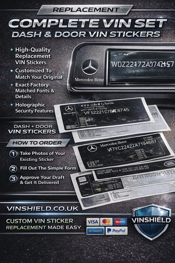 VinShield UK | Replacement VIN Stickers & Plates – VIN SHIELD UK LTD