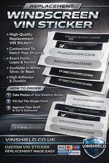 VinShield UK | Replacement VIN Stickers & Plates – VIN SHIELD UK LTD